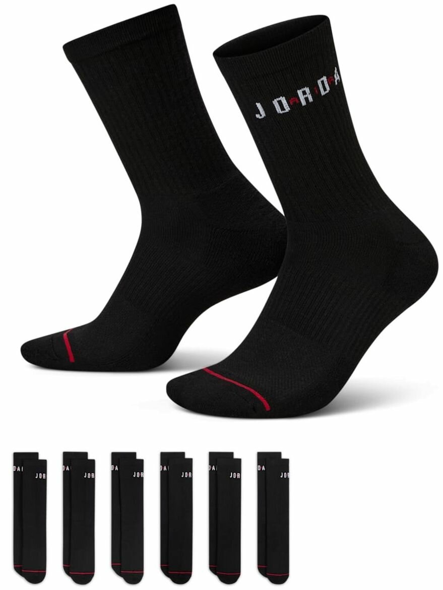 Носки Jordan Everyday Crew Socks 6PP, комплект