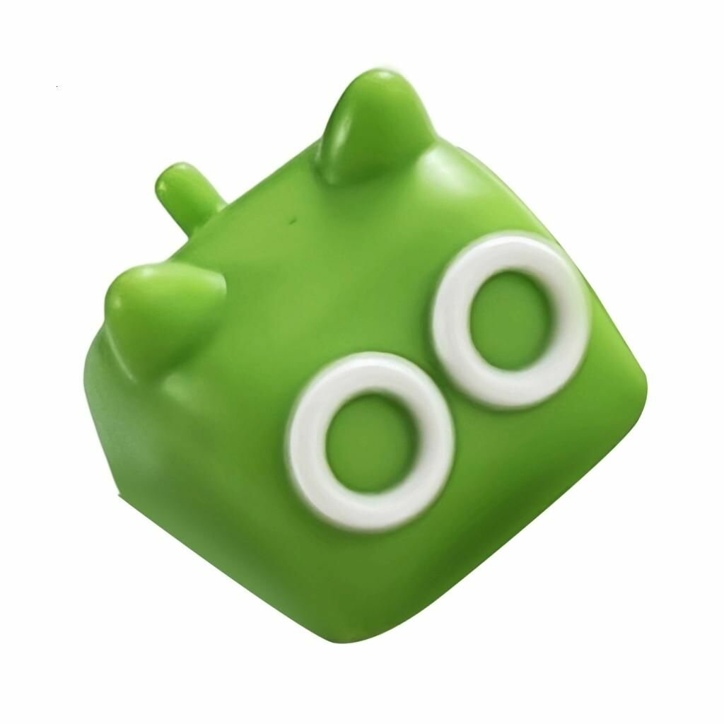 3D резиновая клавиша с котенком для механических клавиатур, выбор цветов, Зеленый