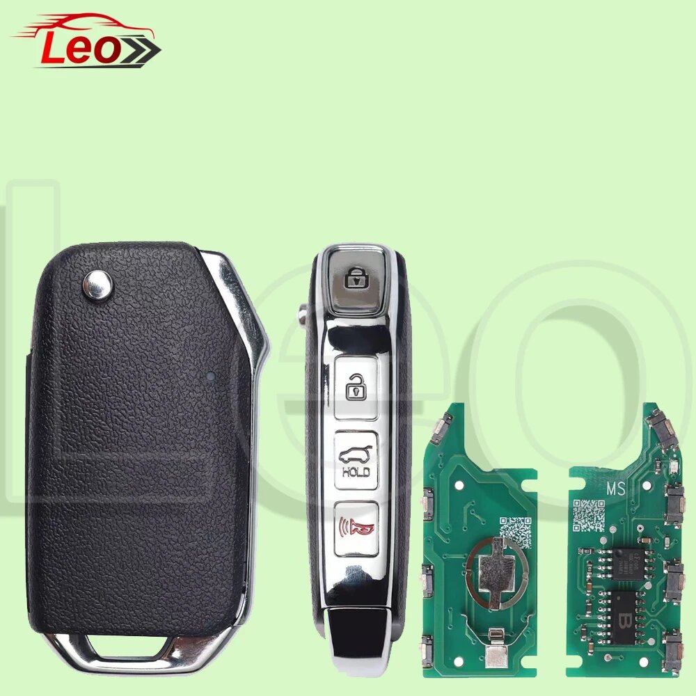 Leo 95430-M6000/L2310 433 МГц 7939-4A ЧИП Автомобильный дистанционный ключ с откидной головкой для KIA Forte 2019 2020 2021 Четыре кнопки CQOTD00660 KK12
