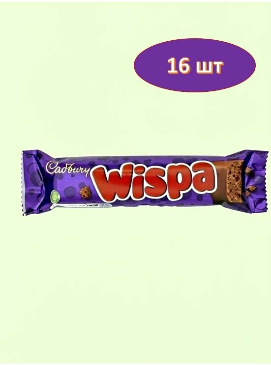 Молочный шоколадный батончик Cadbury Wispa 36 гр. 16 шт.