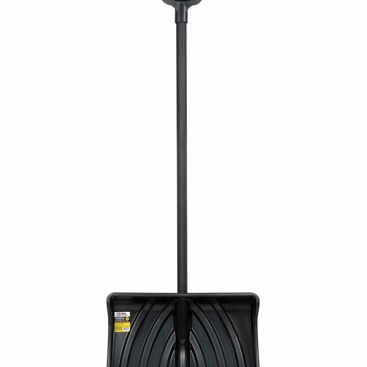 Лопата снеговая Грандмастер "Крепыш" 46х33см, ребра жесткости, планка на клепках, алюминиевый черенок (700330), 5шт.