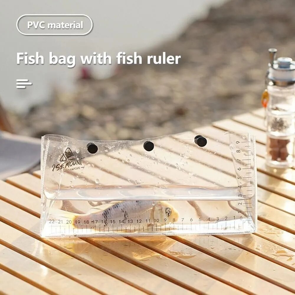 Складная сумка для хранения рыбы с линейкой для рыбы, прозрачная