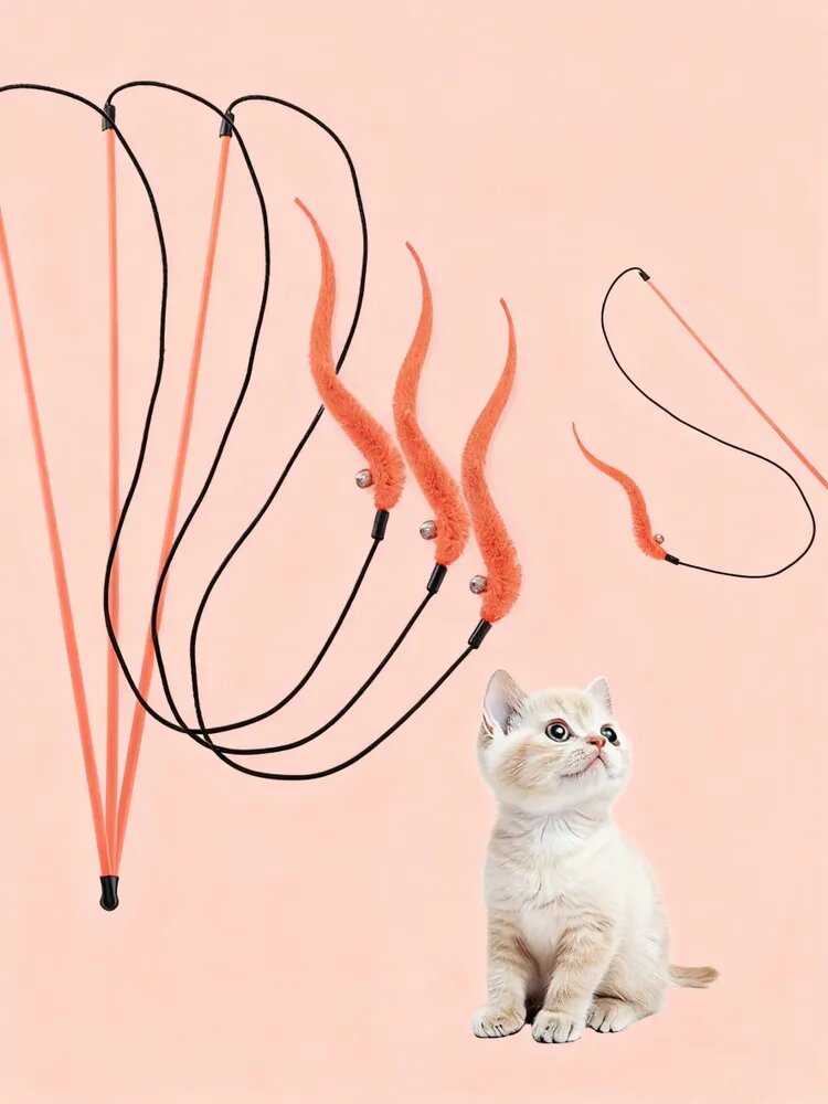 Ловушка для кошек в виде оранжевой гусеницы