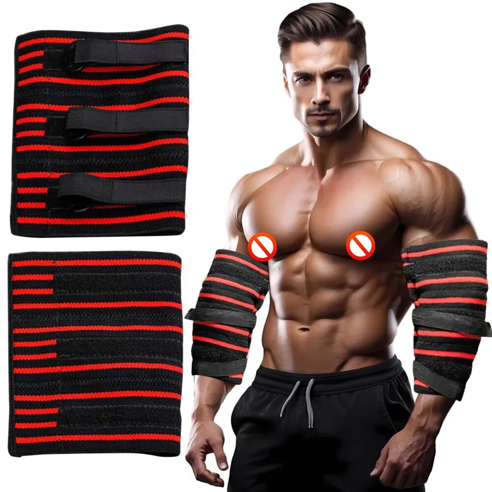 Milochic Напульсники для тяжелой атлетики, размер: L, для фиксации локтей, полиэстер, черные