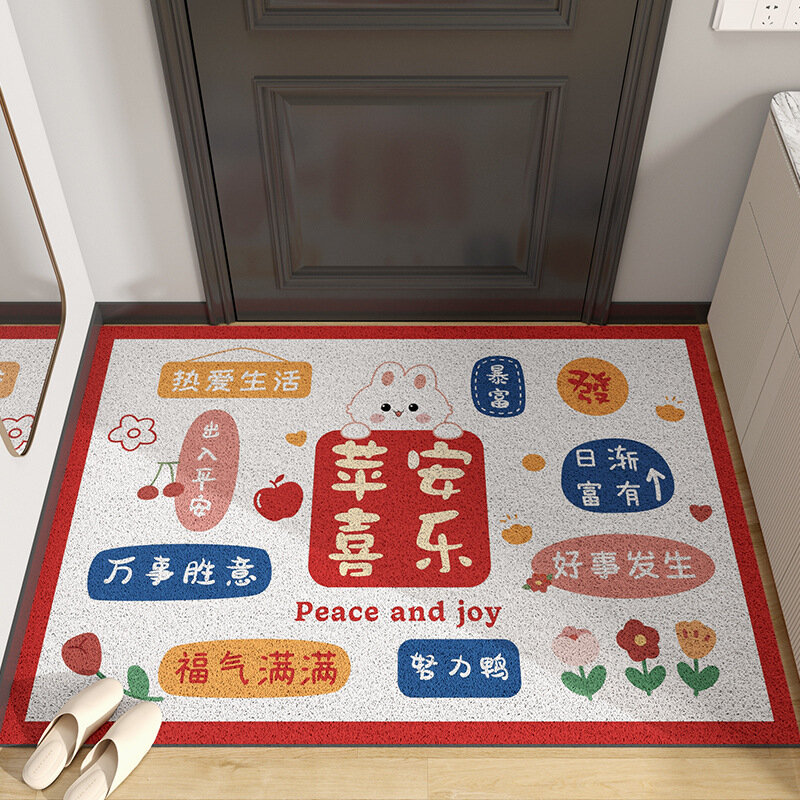 Современный минималистичный коврик для прихожей, противоскользящий коврик, бытовой скребок для грязи, коврик из петлевой ткани с возможностью индивидуального оформления.