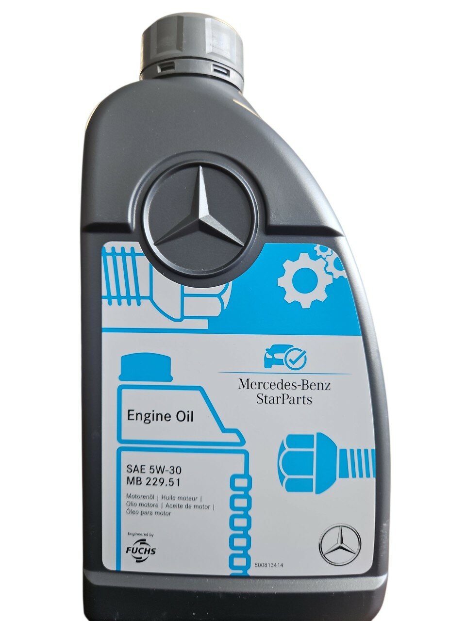 Масло моторное Mercedes-Benz "MB 229.51" 5W-30, синтетическое, для легковых автомобилей, 1л