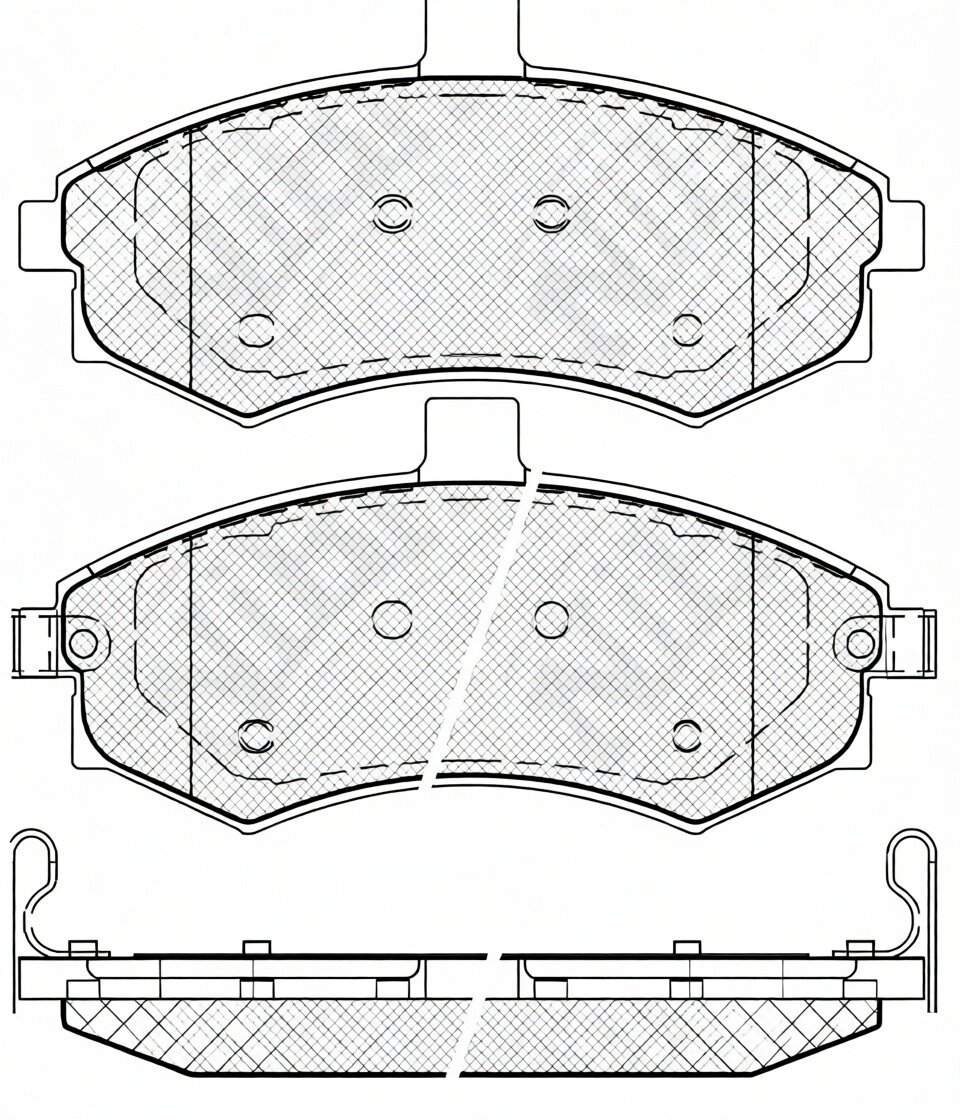 Колодки тормозные дисковые HYUNDAI Elantra 1.6-2.0 (XD) 03- PN0788 NiBK арт. PN0788
