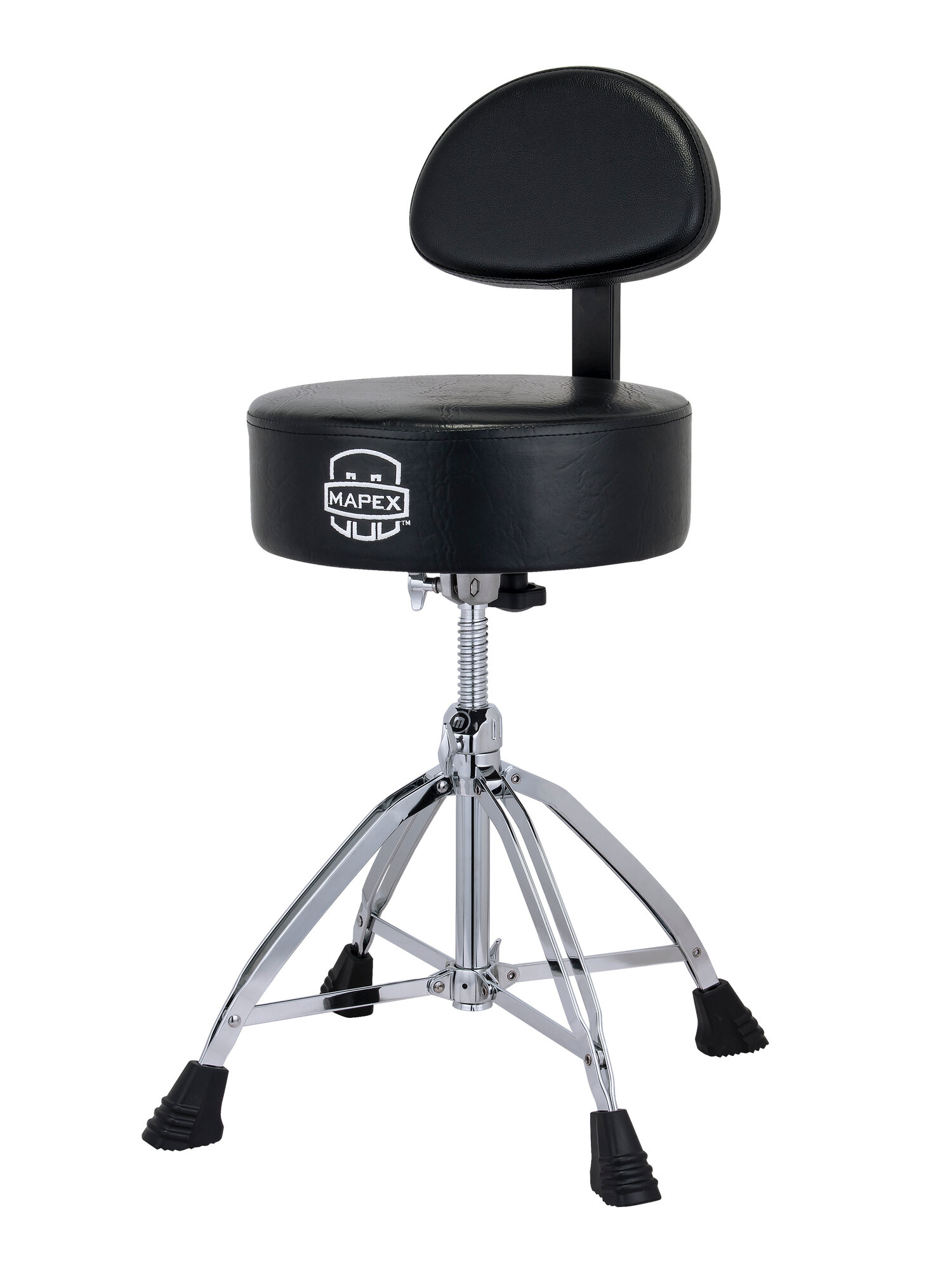 Стул для барабанщика с круглым виниловым сиденьем и спинкой Mapex T870