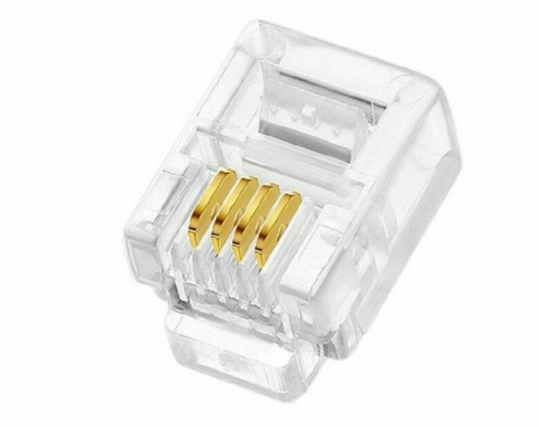 Коннектор 6P4C (RJ11) 20 штук RJ12 для телефонной линии