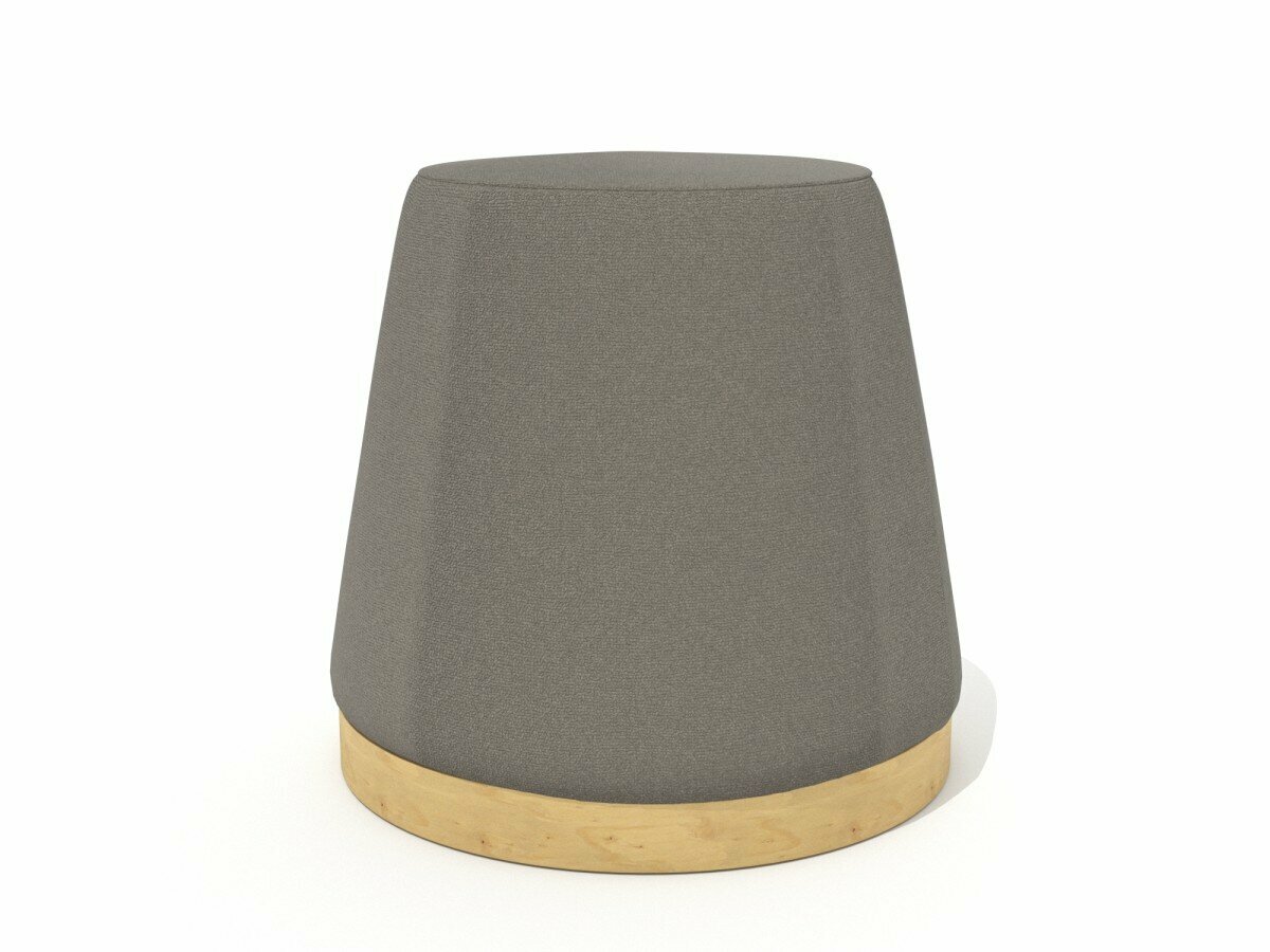 Мягкий пуф Soft Element Бакетфул коричневый, круглый, велюр, пуфик в прихожую, в спальню, для ног