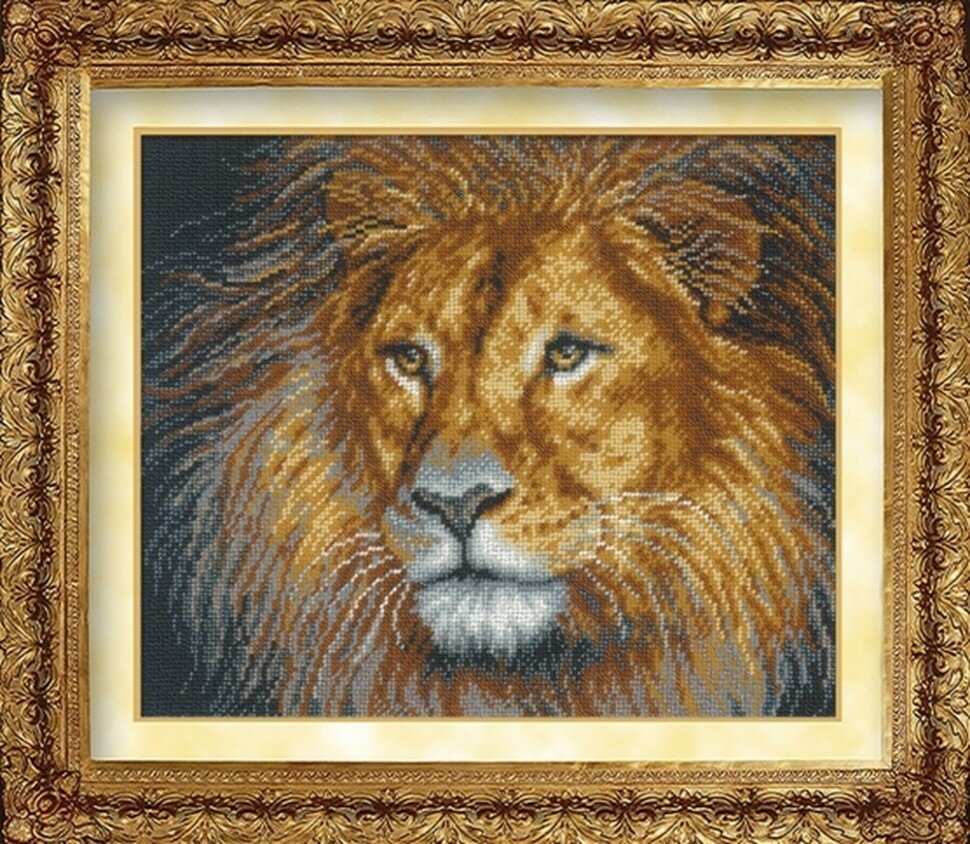 Набор для вышивания Русская искусница #1017 Лев, Вышивка бисером, 31 x 26 см