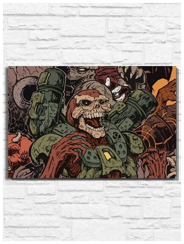 Картина по номерам на холсте игра VR DOOM Eternal (PS, Xbox, PC, Switch) - 9791 Г 30x40