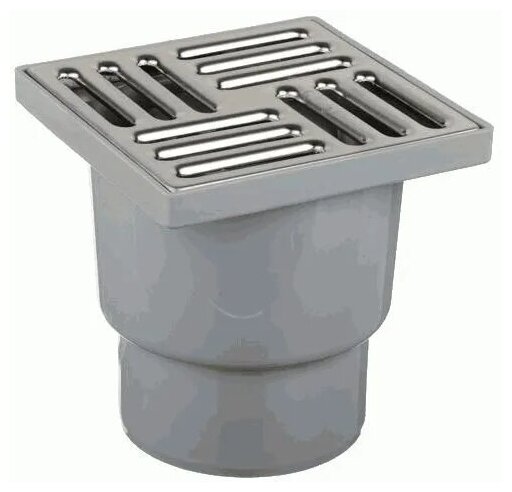 TA1212 трап 110 вертикальный с решеткой из нерж стали 15*15