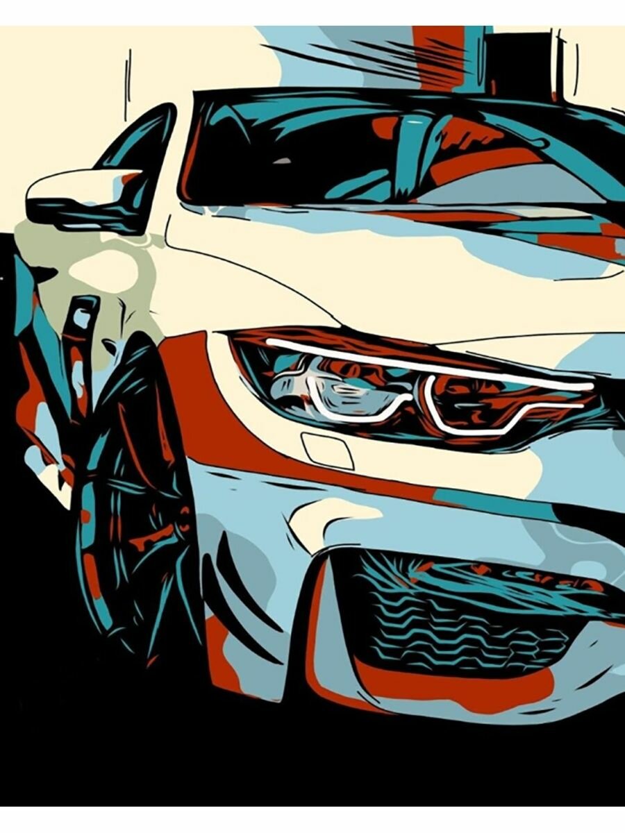 Картина по номерам "BMW" 40х50 см, хлопковый холст на подрамнике, акрил, АртТойс