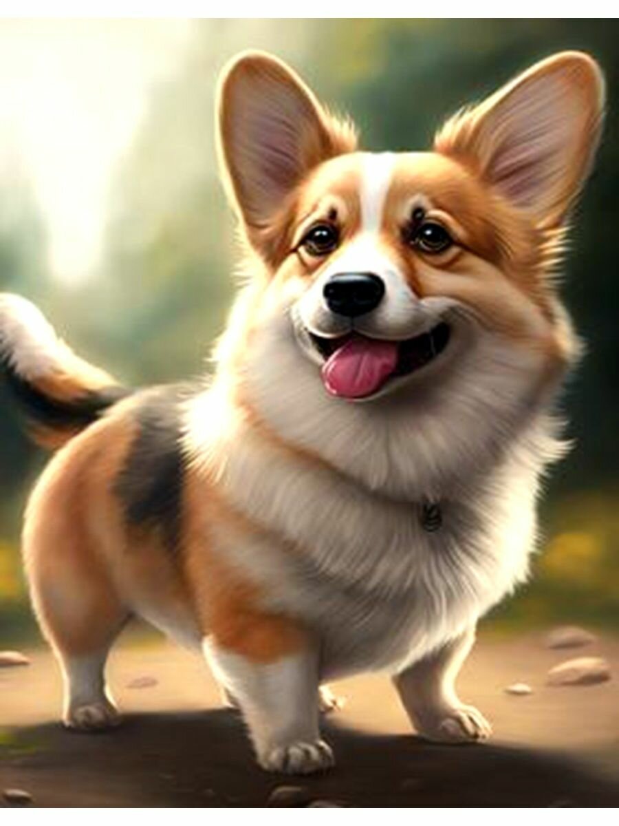 Картина по номерам "Корги" 40х50 см, хлопковый холст на подрамнике, акрил, АртТойс