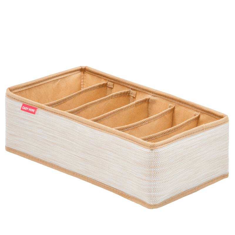 Органайзер Casy Home Лен для нижнего белья и маек, 35х16х10 см