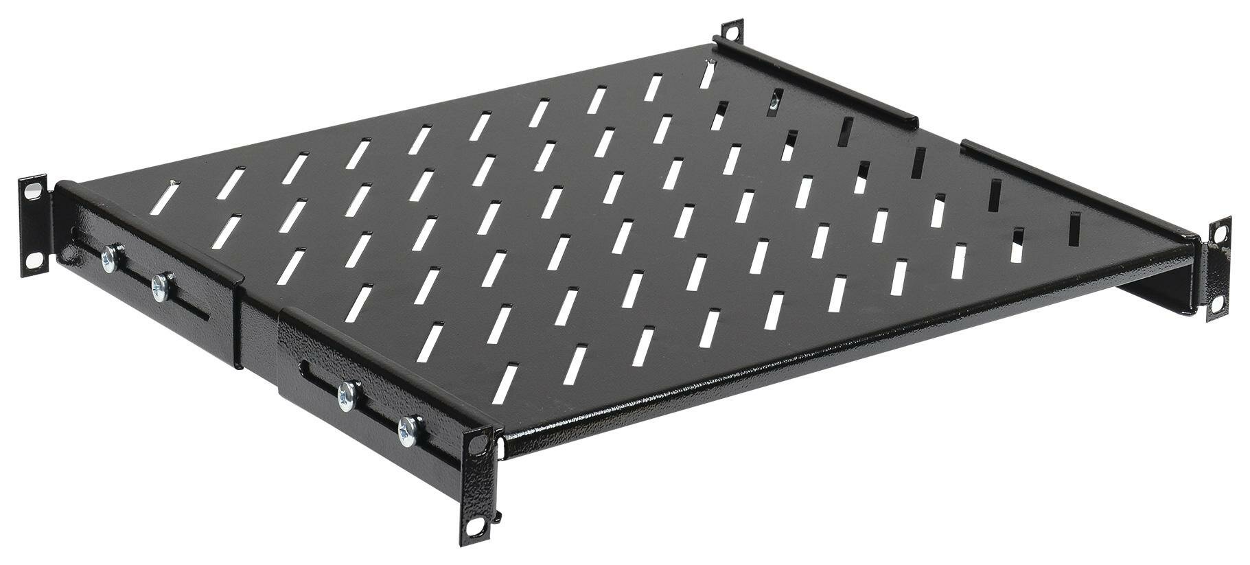 Полка стационарная ITK FS05-400PI-R 1U нагр:100кг. 19" 400мм черный (упак:1шт)