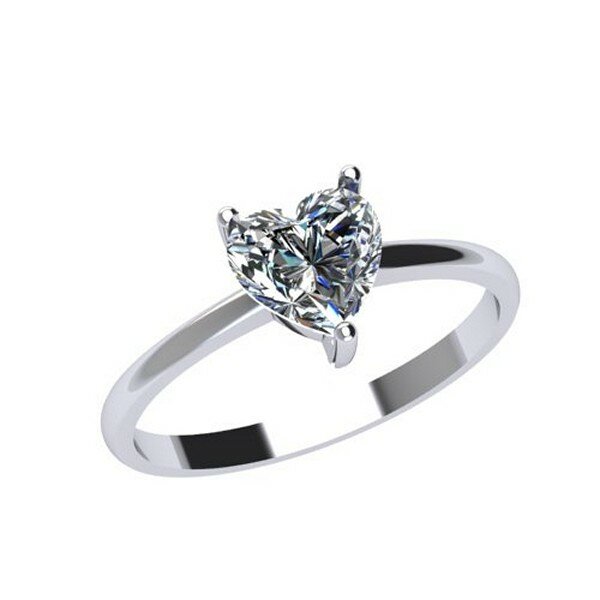 Кольцо, серебро, 925 проба, родирование, фианит