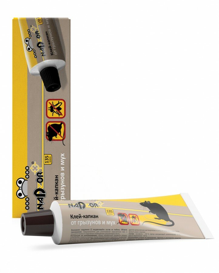 От грызунов и насекомых клей 135гр. туба метал. (аромат арахиса) Nadzor Nasa 135 (Китай)