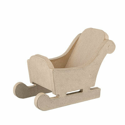 Заготовка для декорирования Love2art PAM-070 "сани" папье-маше 24 х 13 х 17 см