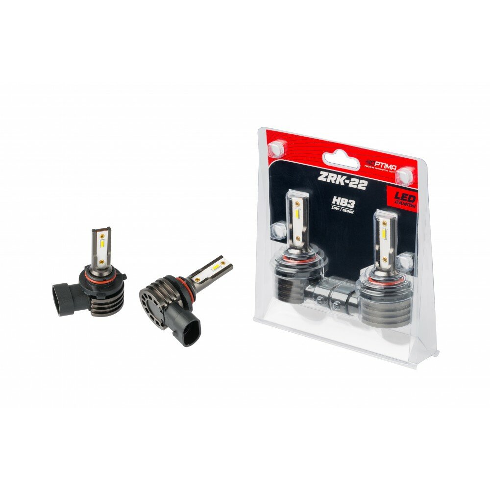Светодиодная лампа HB3 Optima LED ZRK-22, 5500K, 12V, комплект 2 шт.