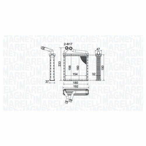 Радиатор печки Magneti Marelli 350218442000
