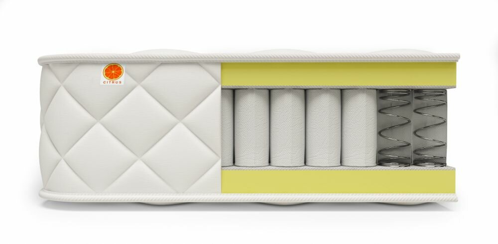 Пружинный высокий матрас средней жесткости Citrus фортунелла, высота 25 см 70X186