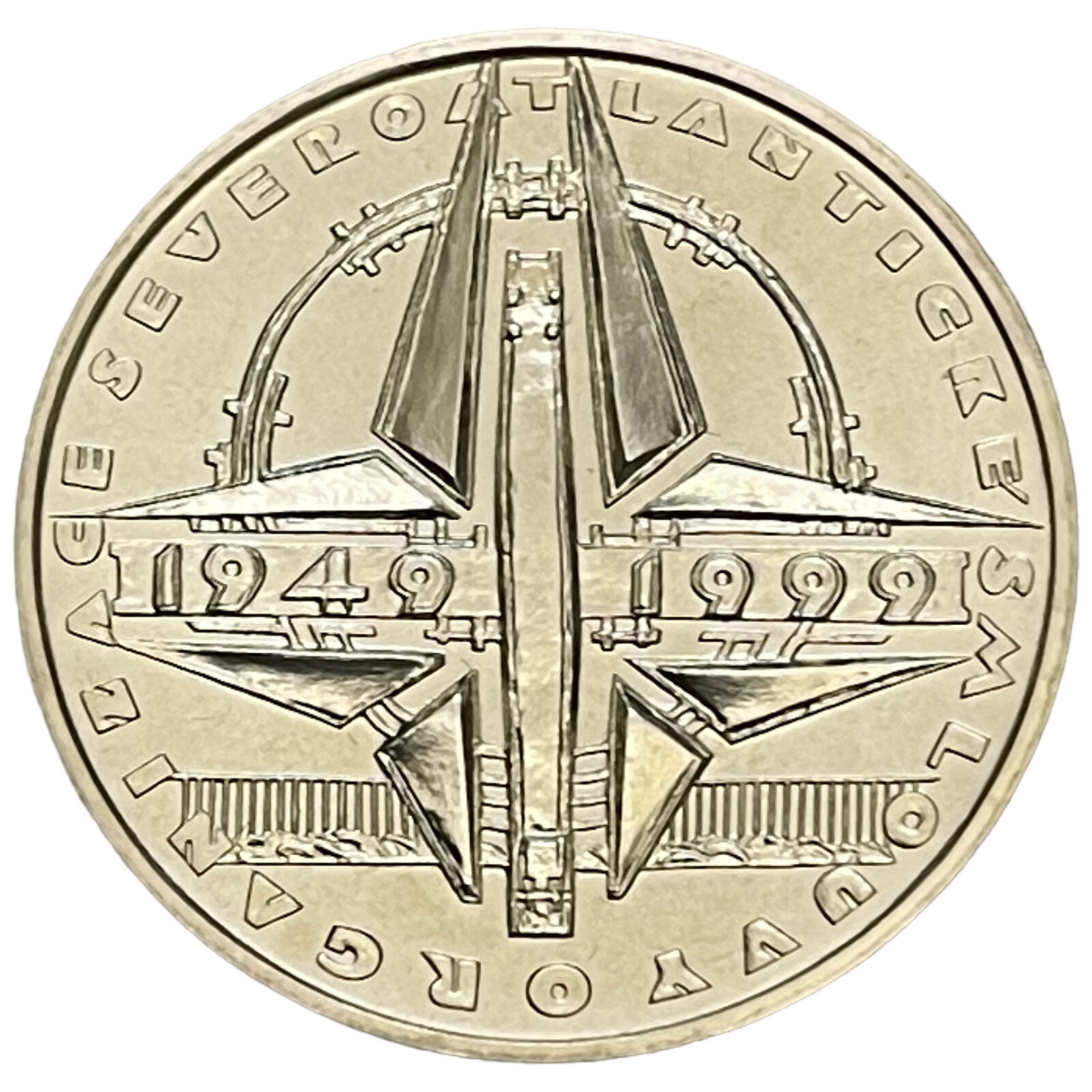 Чехия 200 крон 1999 г. (50 лет Организации Североатлантического договора)
