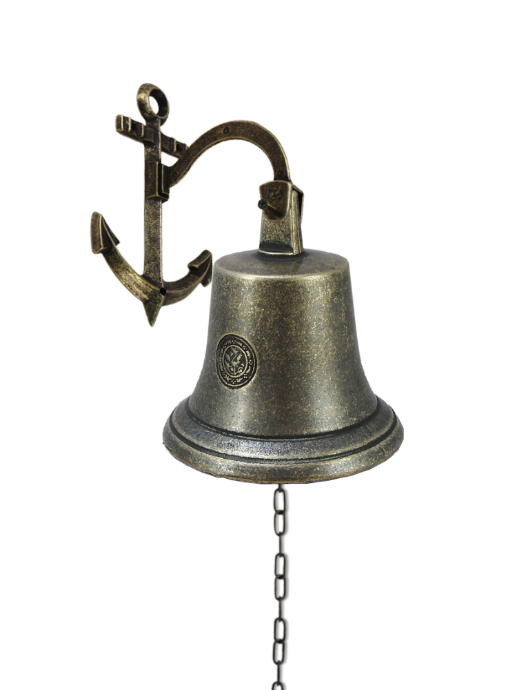 Колокол Nautical Antic, корабельный, на кронштейне, металл, диаметр 21 см