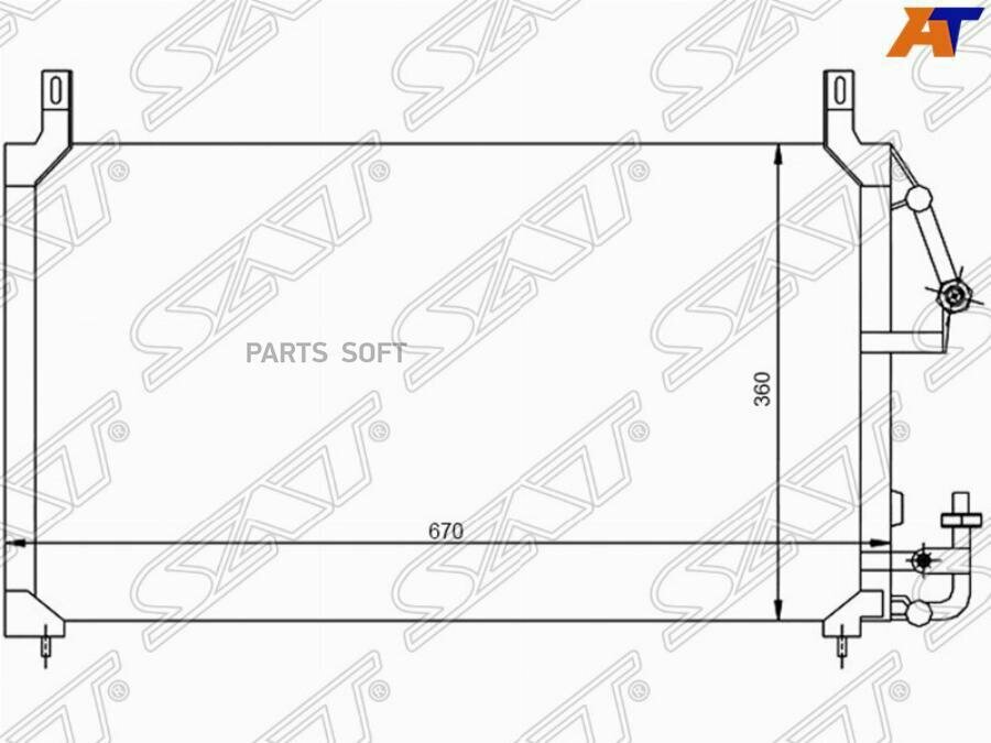 Радиатор кондиционера Daewoo Nexia 94-16 / Espero 90-99 SAT ST-DW25-394-0 | цена за 1 шт
