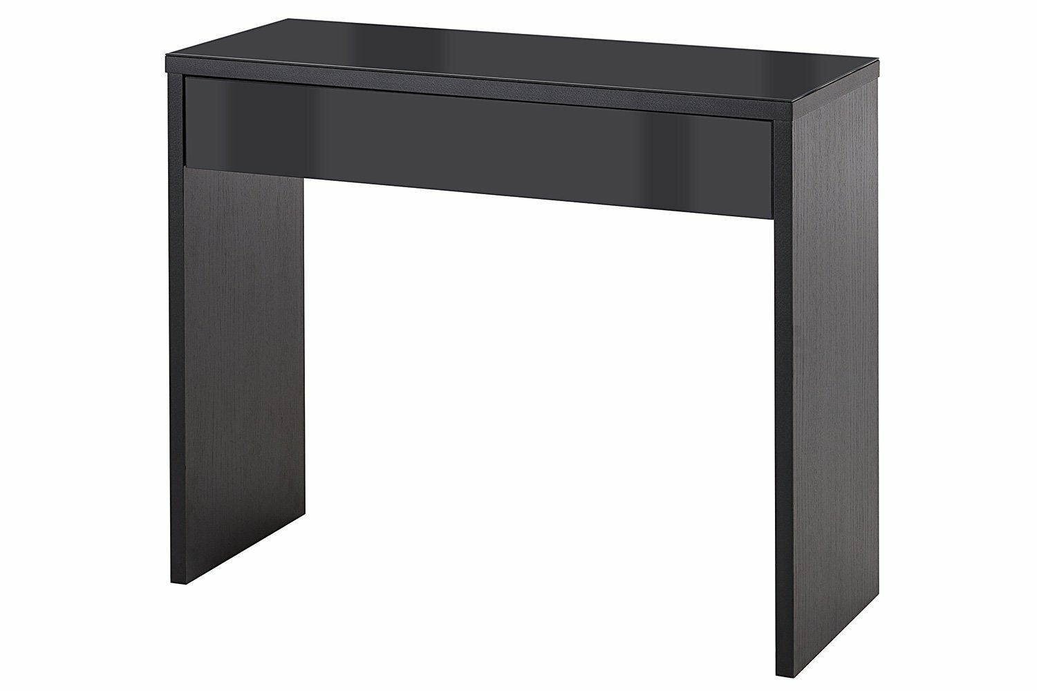 Консоль Flatform Дельта, 90х76,4х35 см, глянцевый фасад, с ящиком, цвет чёрный