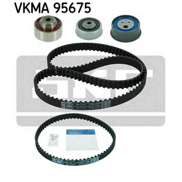 SKF vkma95675 (2335633110 / 2335633120 / 2335633130) комплект ремня грм: 2 ремня грм 65 и 122 зуб. ролик-натяжитель