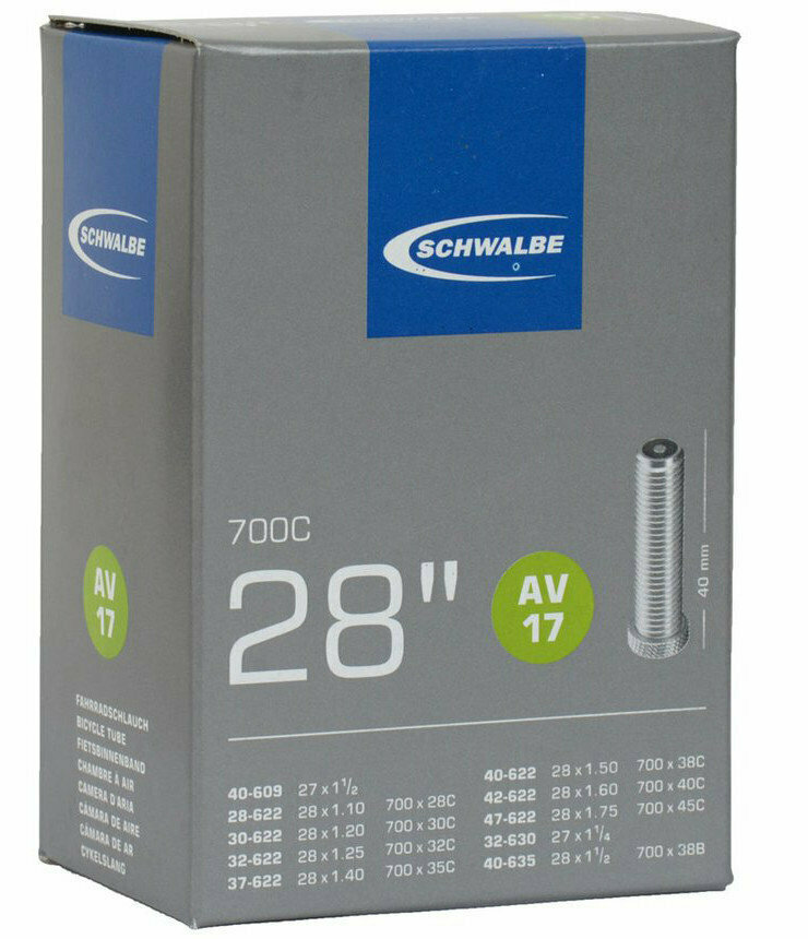 Камера для велосипеда 28/27х1.1/8-1.75 40мм ниппель AV17 авто SCHWALBE