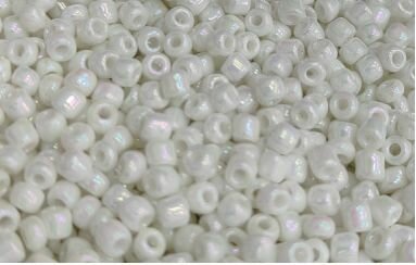 Бисер "ASMAR" размер №8, вес: 450 г, белый хамелеон