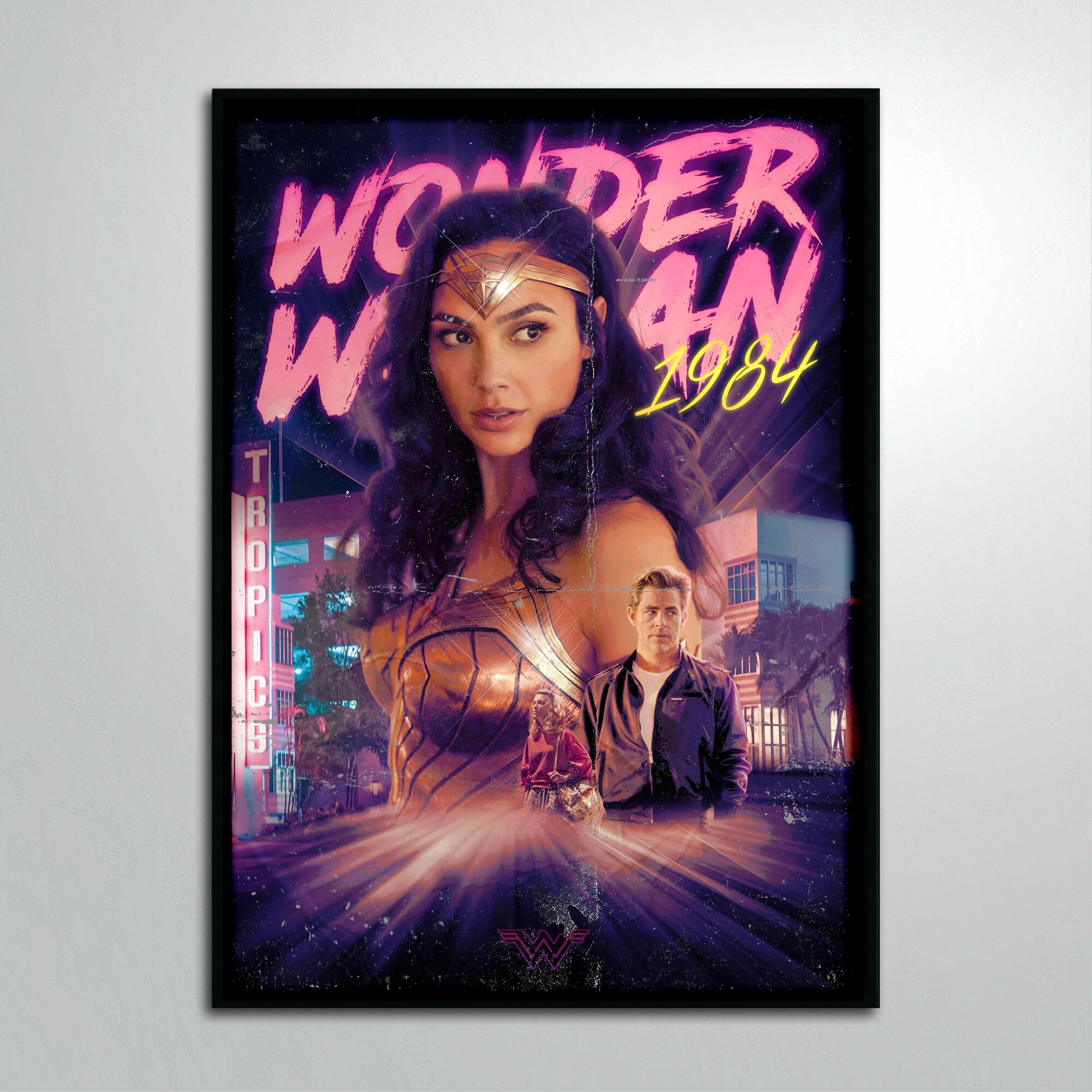 Постер без рамы/Вселенная DC Чудо-женщина 1984 Галь Гадот Плакат Wonder Woman (А2/420х594)