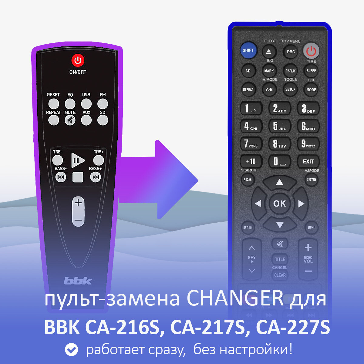 Пульт-замена для BBK CA-216S