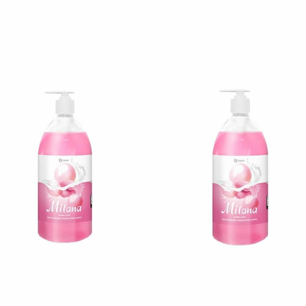 Grass Крем-мыло Milana, жидкое, увлажняющее, bubbles, 500 мл, 2 шт.