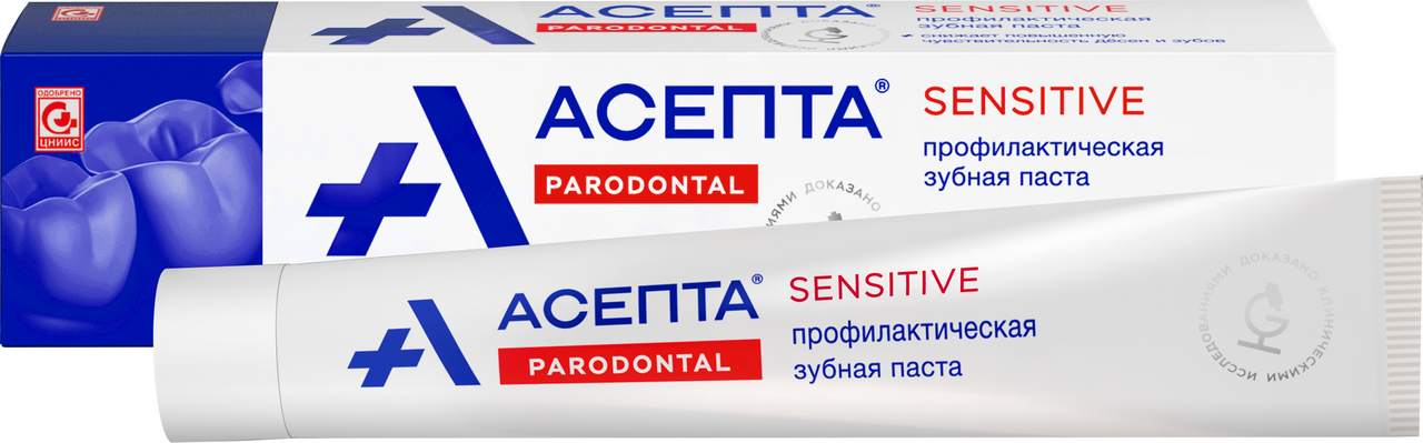 Зубная паста Асепта Plus Parodontal Sensitive, 75мл