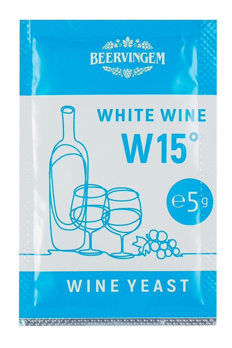 Дрожжи винные Beervingem "White Wine W15", для белого вина, 5 грамм