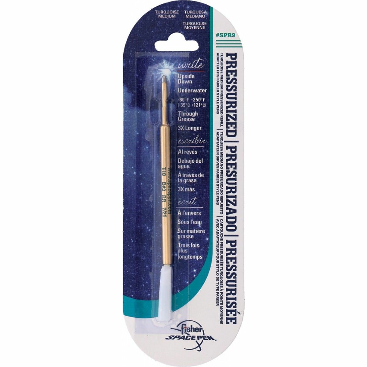 Сменный космический шариковый стержень для ручек Parker и Fisher Space Pen PR (Turquoise Medium)