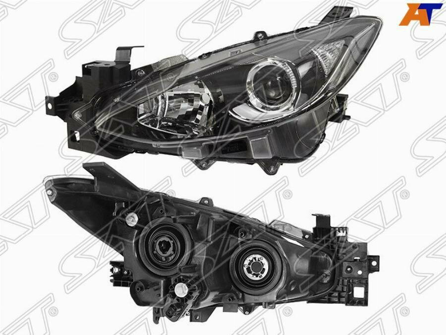 Фара Mazda 3 13-16 / Axela 13-16 (Слева/ Галоген/ С электрокорректором) SAT ST-216-1169L | цена за 1 шт