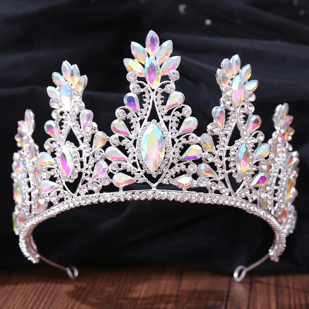 Диадема с кристаллами, Silver AB Color