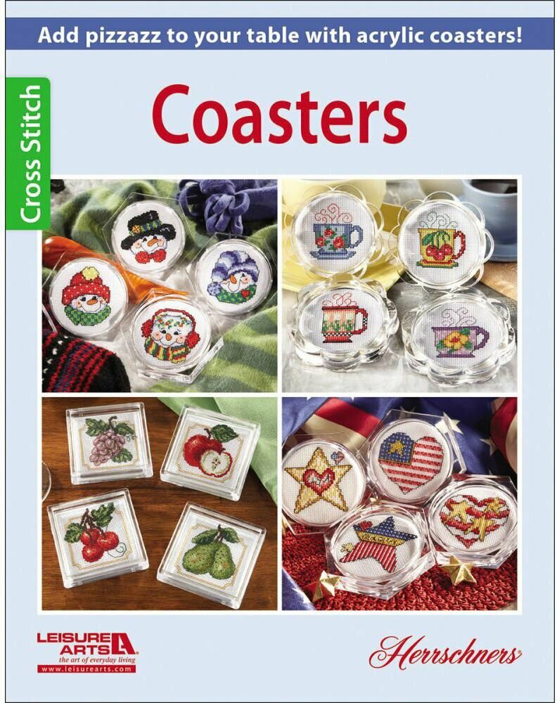Буклет со схемами для вышивания "Coasters" / Leisure Arts, LA-6275
