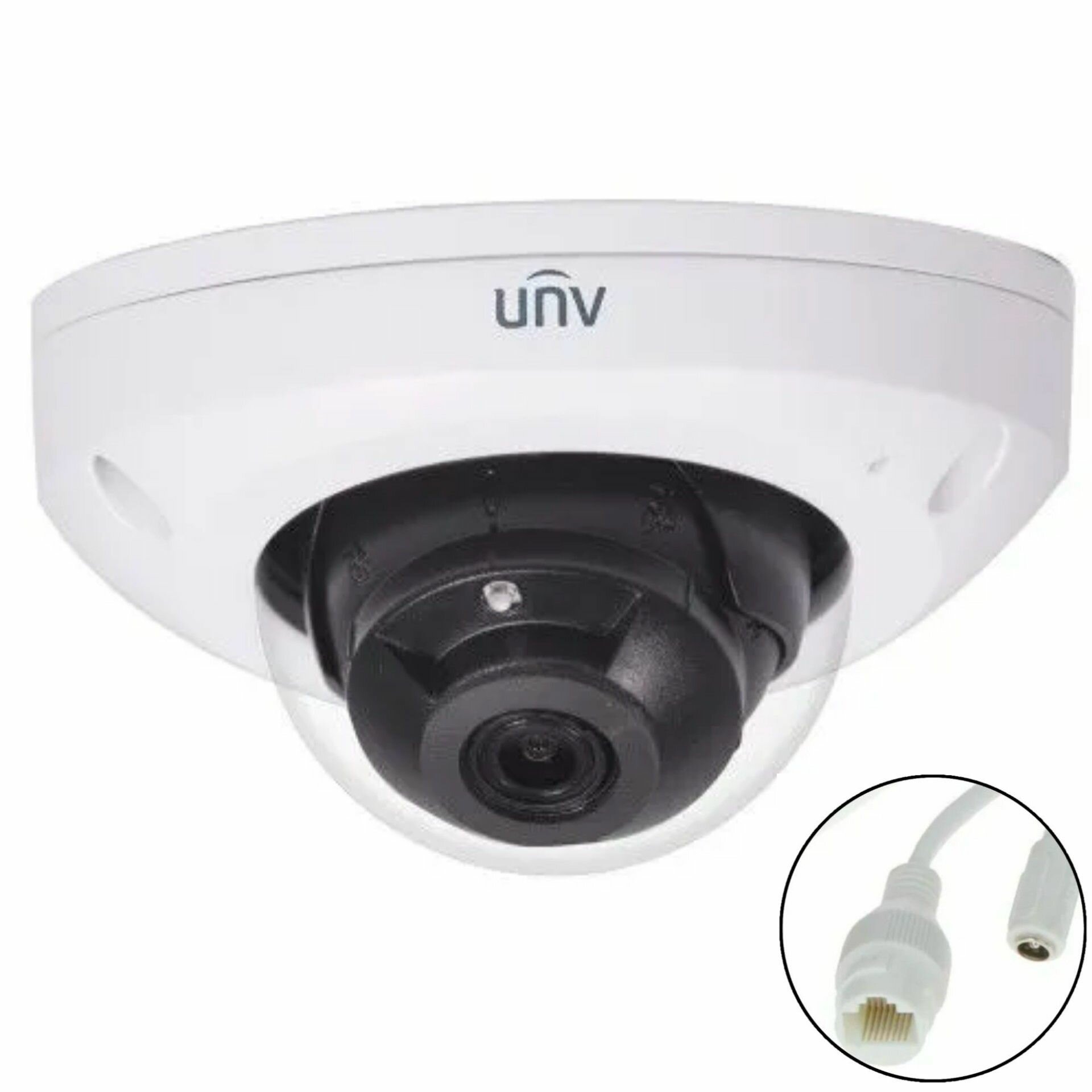 Uniview IPC312SR-VPF28-C 2Мп 2,8 мм - камера видеонаблюдения IP внутренняя и уличная, цифровая купольная антивандальная IP-видеокамера для улицы и помещений c ИК-подсветкой, 1080P, CMOS 1/2.9"