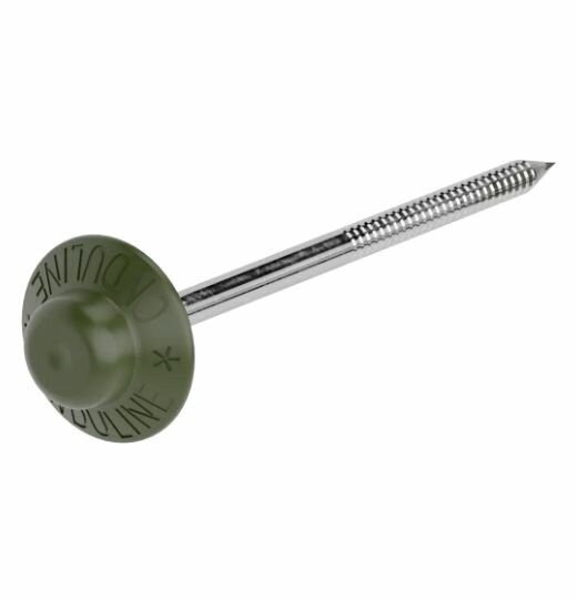 Гвозди кровельные ершёные для Ондулина цвет зеленый 0.5 кг (100 шт.)