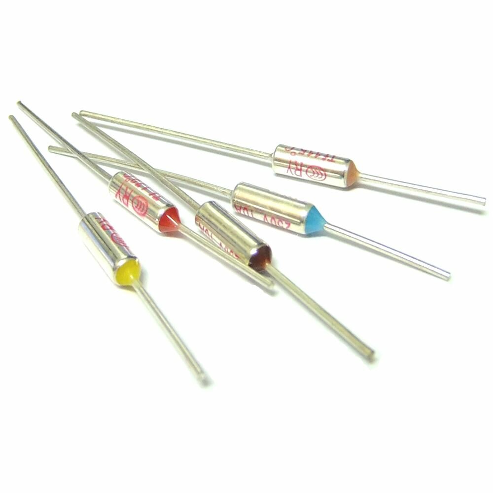 5шт. Термопредохранитель axial, 172C, 15A, 250V