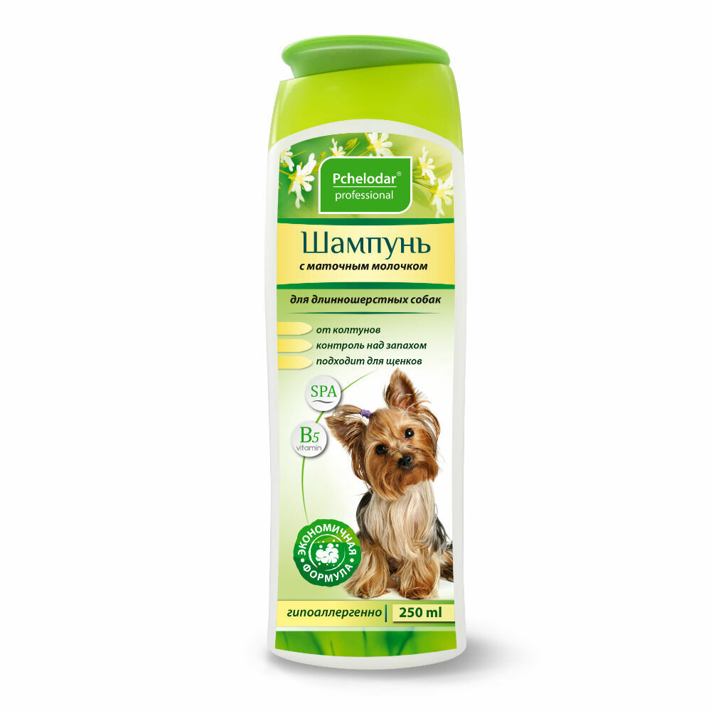 Шампунь Пчелодар гигиенический с маточным молочком д/длинношерстных собак 250мл