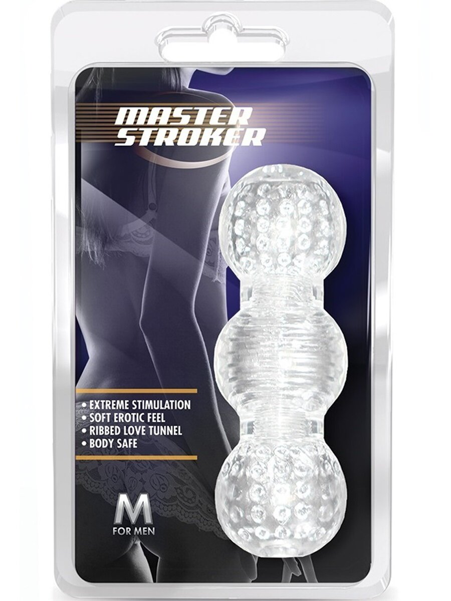 Мужской мастурбатор "M FOR MEN MASTER STROKER CLEAR" 15cm