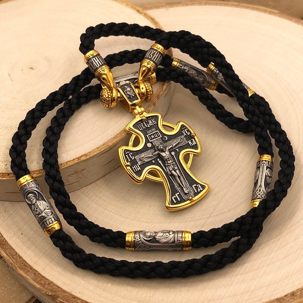 Комплект украшений, серебро, 925 проба, чернение, оксидирование, золочение