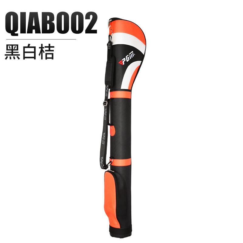 Сумка для гольфа PGM QIAB002, черно-бело-оранжевая